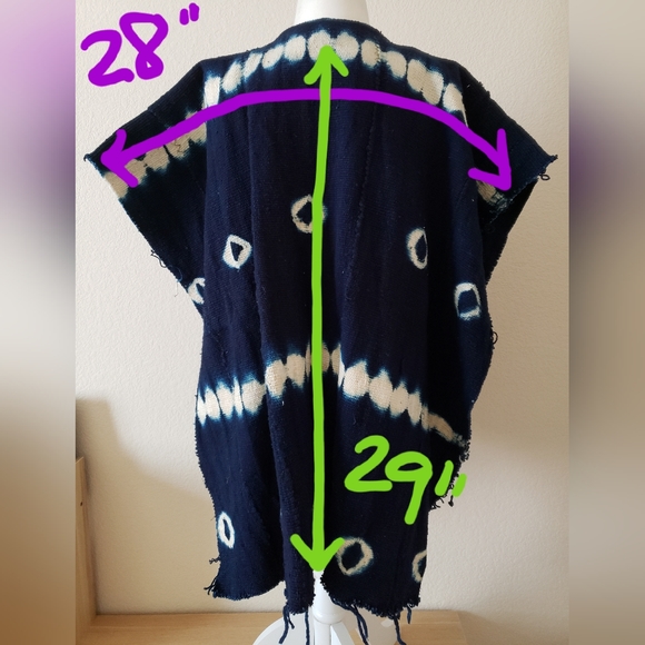 Urban Renewal | Tops | Nwt Urban Outfitters Indigo Tie Dye Poncho Sm ...